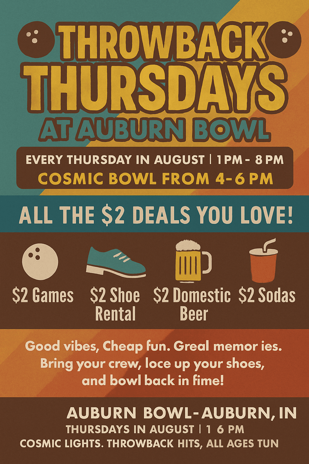 Bowling Specials | Discounts | Cheap Entertainment | Auburn Bowl ...